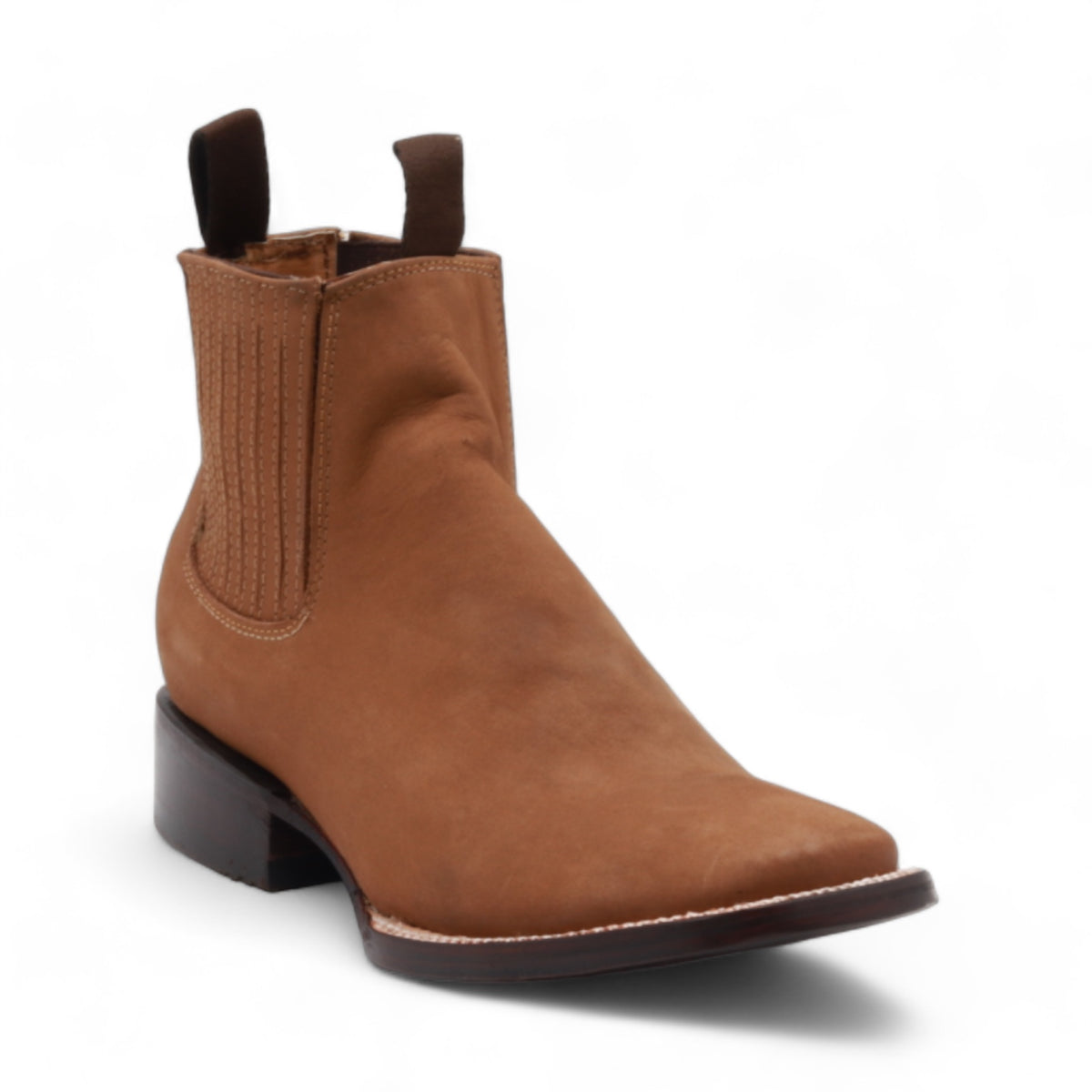 Evan Men's Camel Leather Short Boots | DeCuero